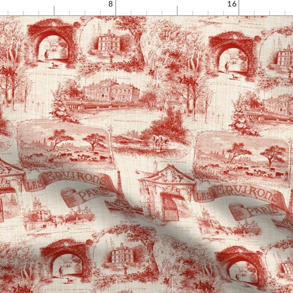 Red French Toile - Etsy