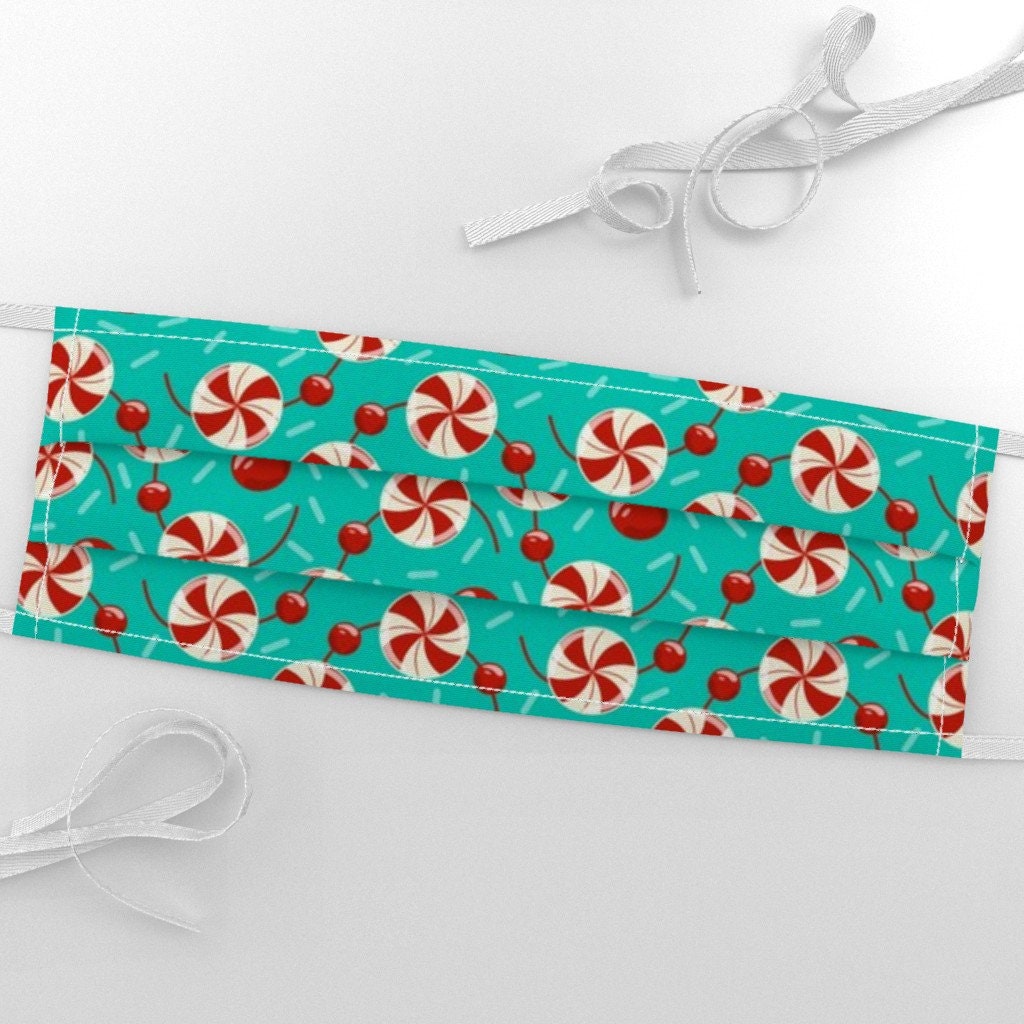 Peppermint Fabric Peppermint Candy Garland by Retrorudolphs | Etsy