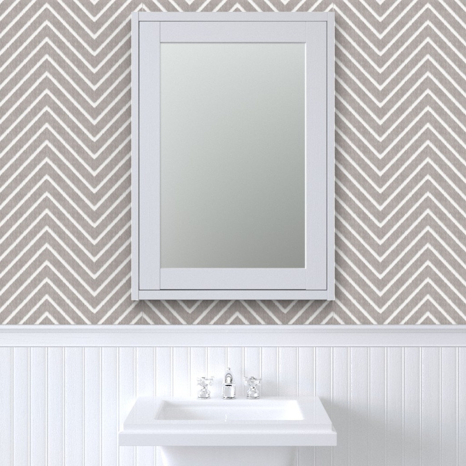 Chevron Wallpaper Chevron Chic Silver Grey by Kristopherk - Etsy