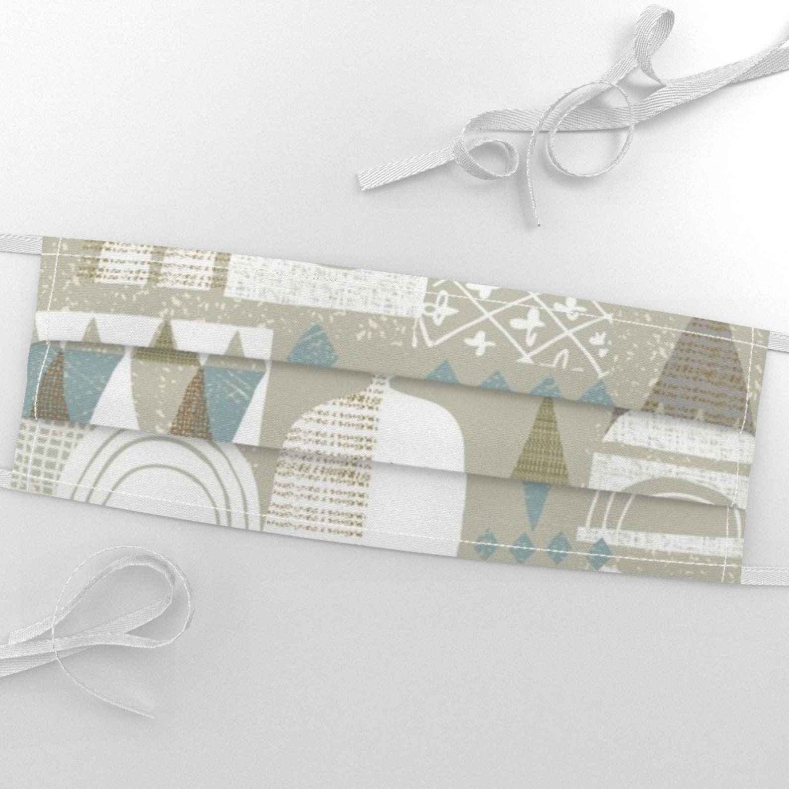 Gray Scandi Abstract Sandcastle Fabric Magical Sandcastle by | Etsy