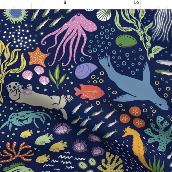 Ocean Life Fabric - Etsy