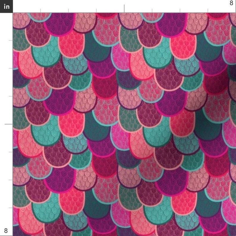 Mermaid Scales Fabric Fish Scales & Mermaid Tales small by - Etsy