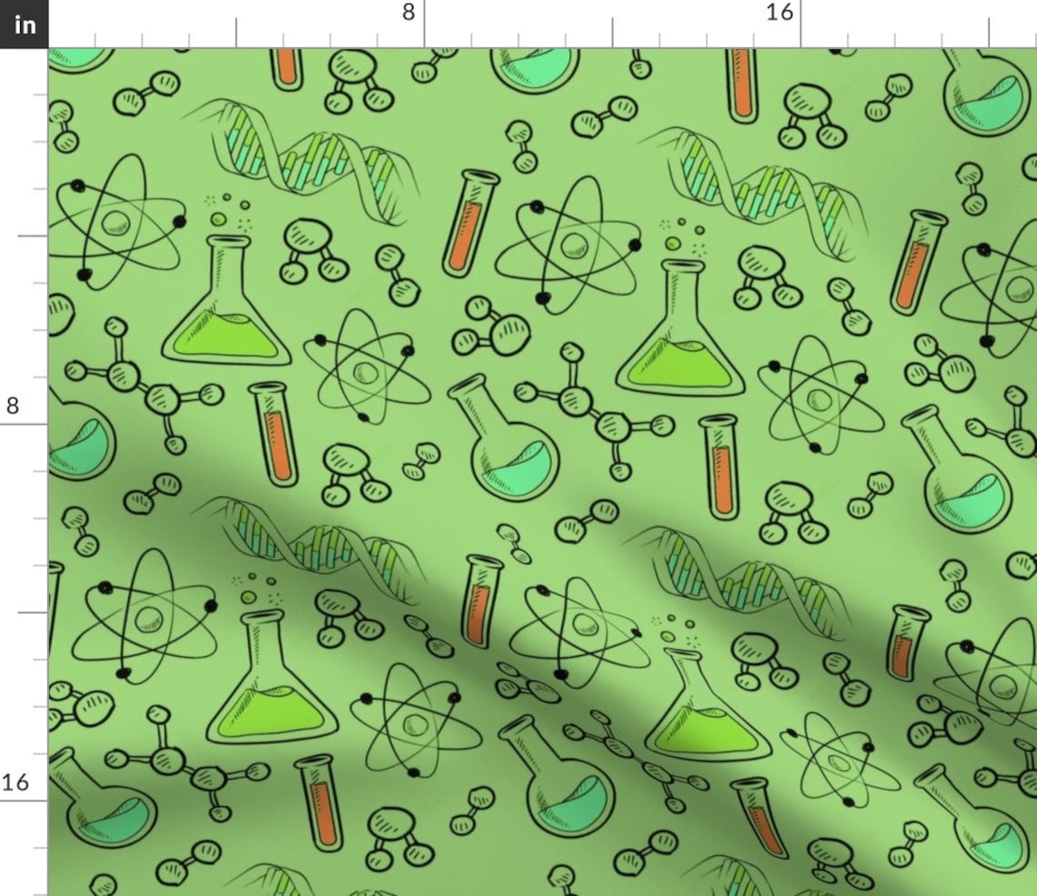 Science Fabric Science Lab by New Earth Baby Science Atom | Etsy