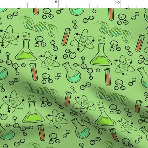 Science Fabric Science Lab by New Earth Baby Science Atom - Etsy