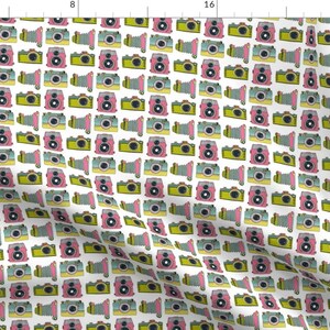 Retro Cameras Fabric Colorful Retro Cameras by Alenkakarabanova Retro ...