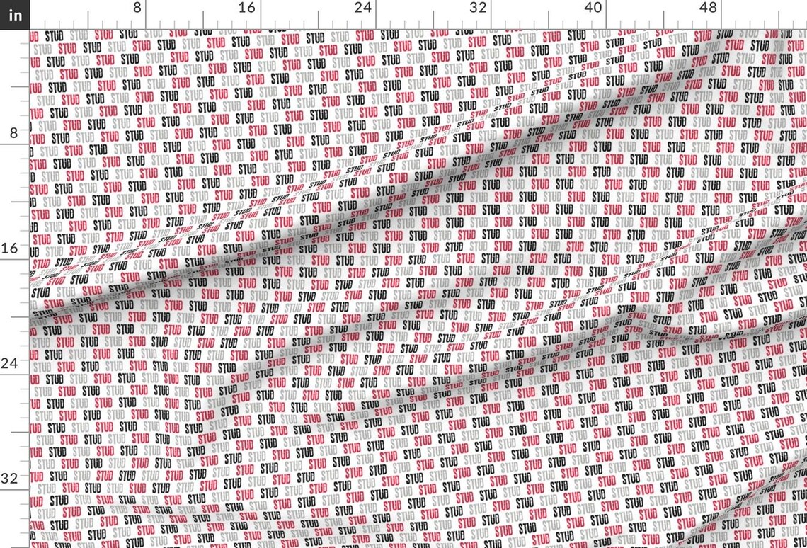 Stud Fabric - Stud Multi on White by Littlearrowdesign - Valentines Day ...
