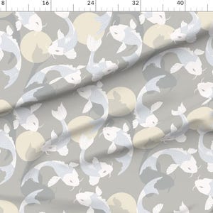 Carp Koi Fish Fabric - Koi Fish Pattern 004 by Bluelela - Carp Koi Fish ...