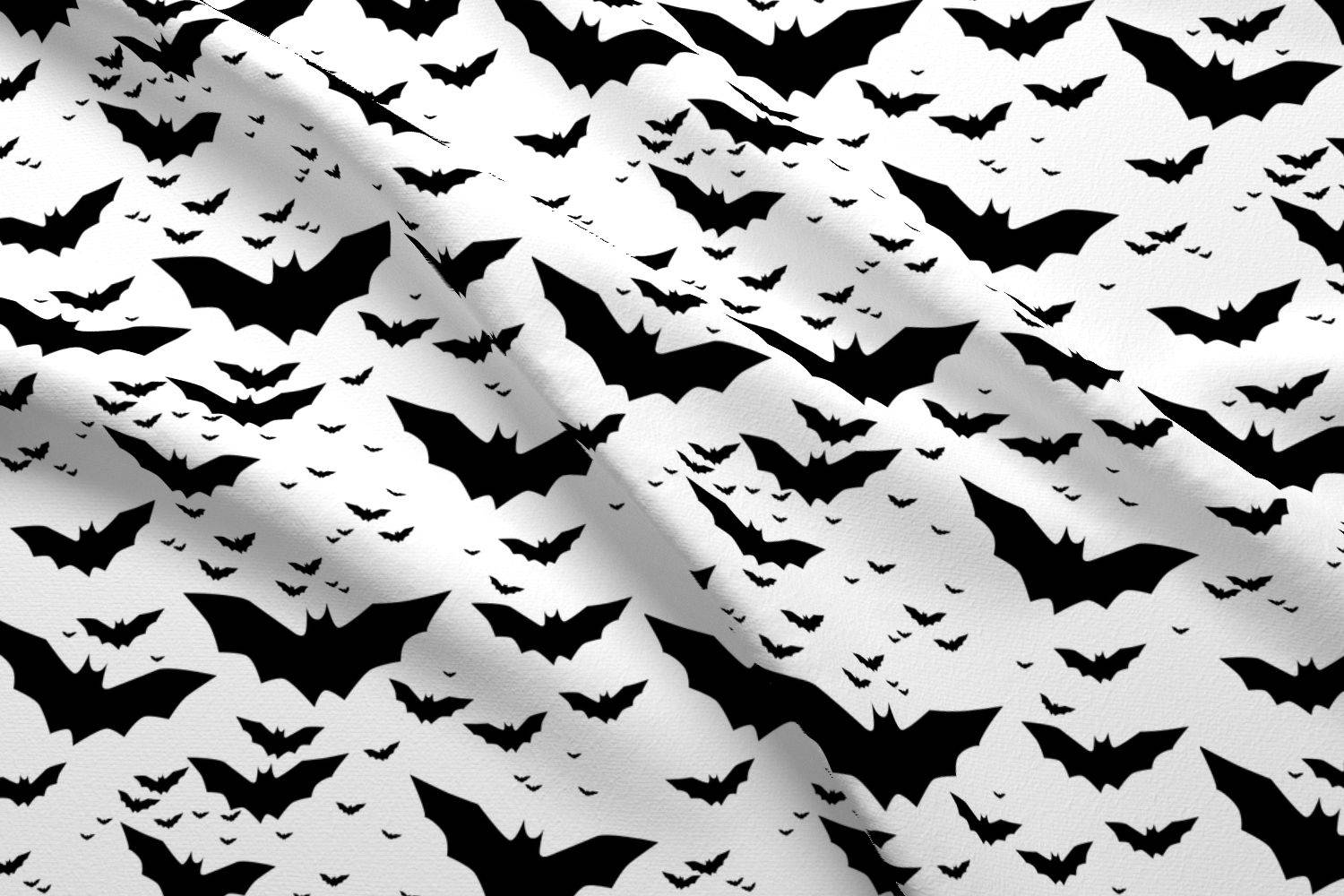 Flying Bat Fabric Bats By Eleventy-Five Black and White | Etsy