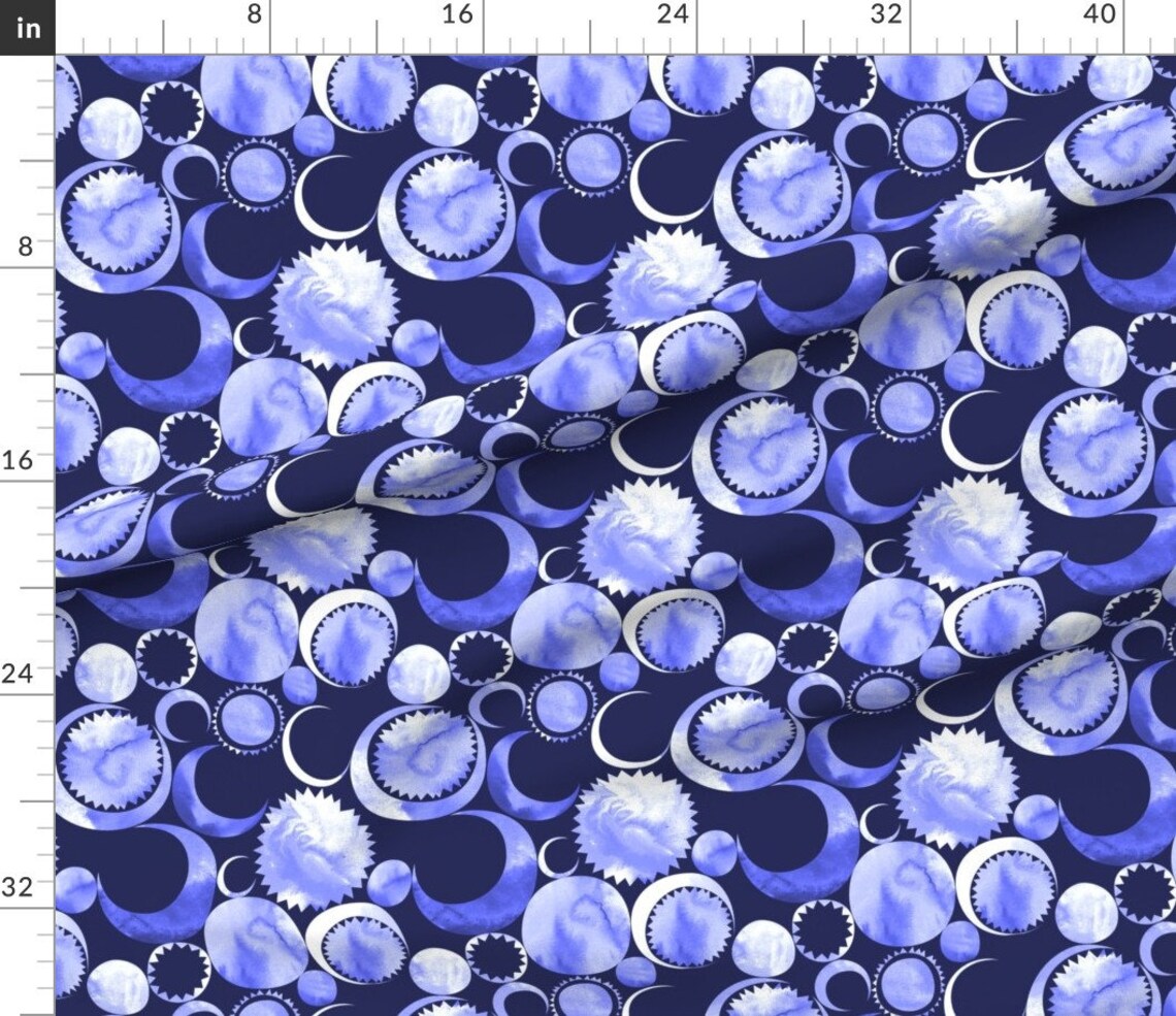Solar Eclipse Fabric Eclipses Night by Ceciliamok Solar | Etsy