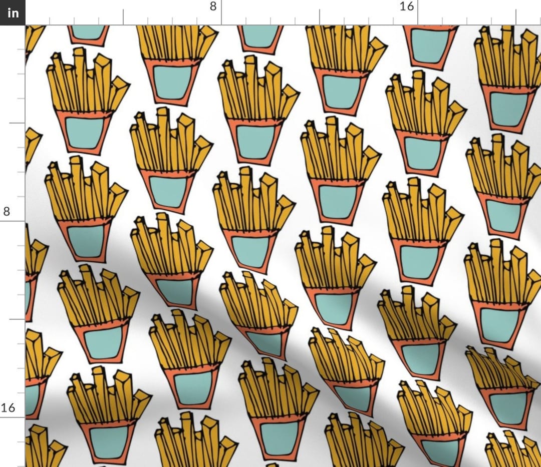 French Fry Fabric French Fry's by Bruxamagica French - Etsy