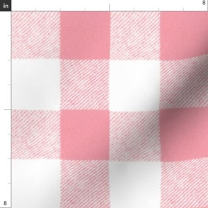 Pink Checker Fabric Buffalo Check // Pink by Willowlanetextiles Pink ...