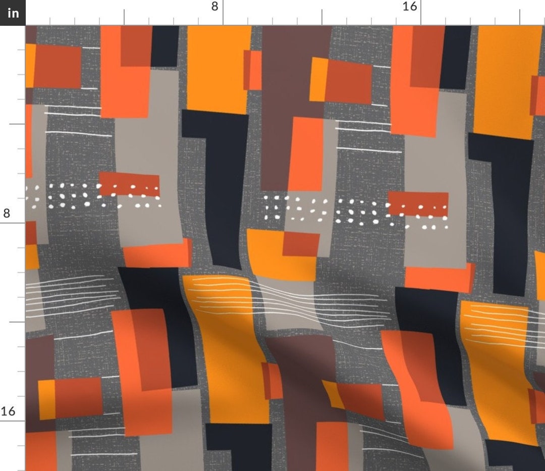 Bold Modern Decor Fabric Marks and Color Blocks by Elizabeth - Etsy