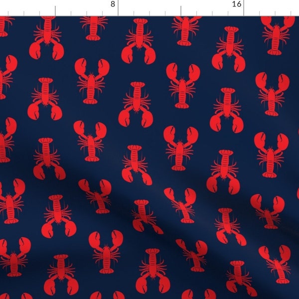 Lobster Print Fabric - Etsy