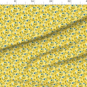 Flowers Fabric Small Colorful Spring Summer Bright Flowers - Etsy