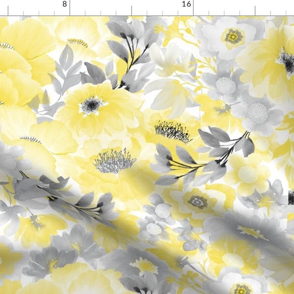 Grey Fabric Flowers - Etsy