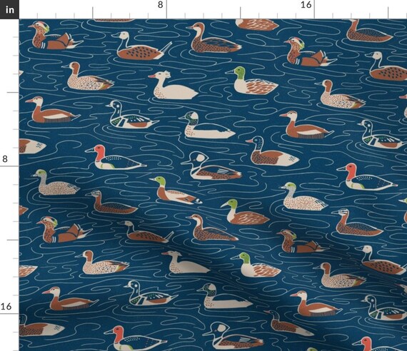 Duck Fabric Duck Duck... Duck by Caleb Luke Lin Duck Pond - Etsy