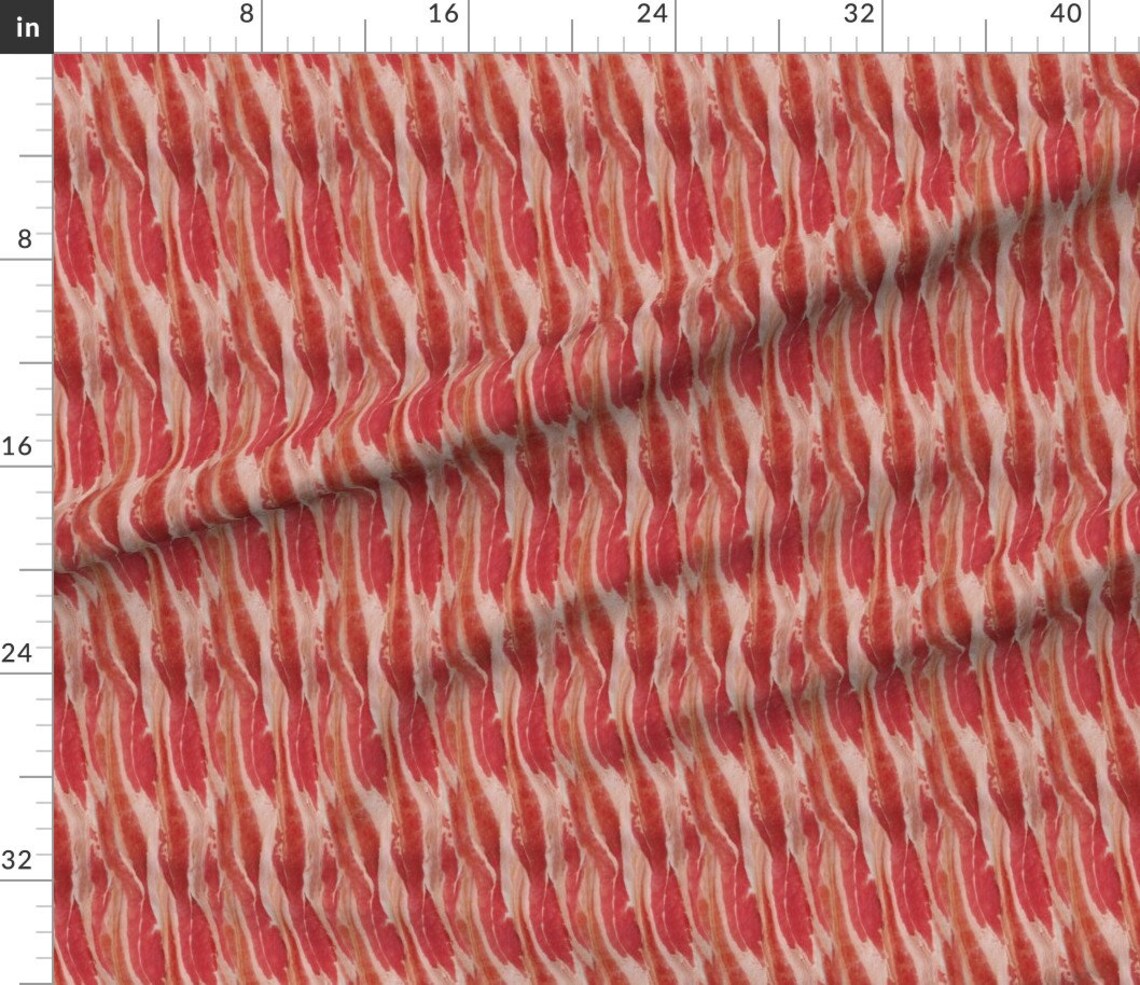 Bacon Breakfast Fabric Bacon Bacon Bacon Feorlen and - Etsy
