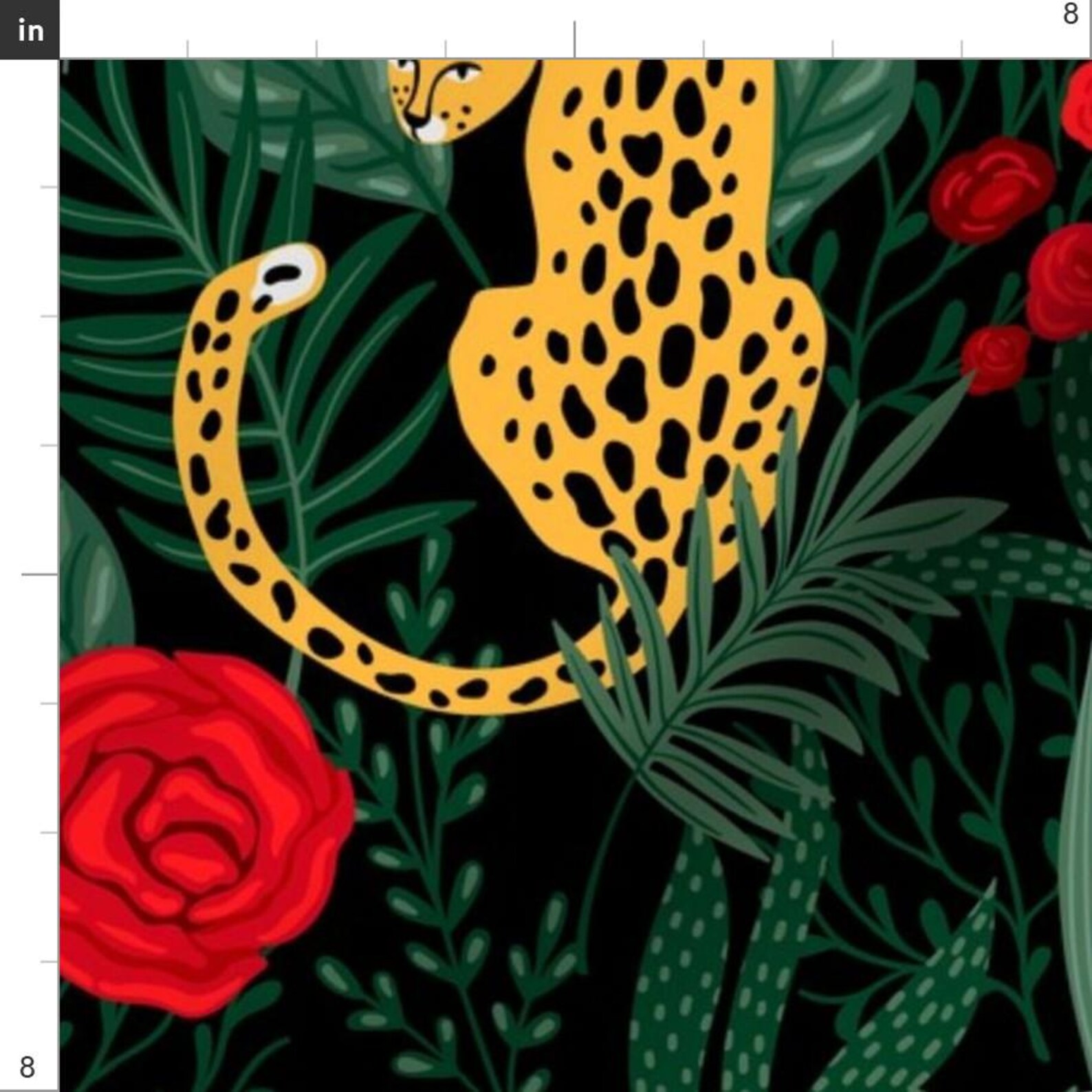 Maximalist Leopards Fabric - Leopards and Roses by Urban_lights ...