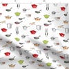 Retro Kitchen Fabric, 100% Cotton, Cooking Fabric, Fabric by the Yard ...