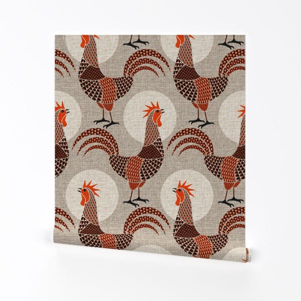 Rooster Wallpaper - Etsy