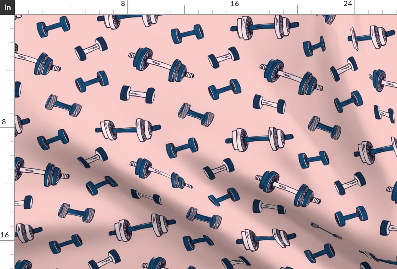 Weight Lifting Fabric - Womens Fitness Hand Weights Blush by Revista ...