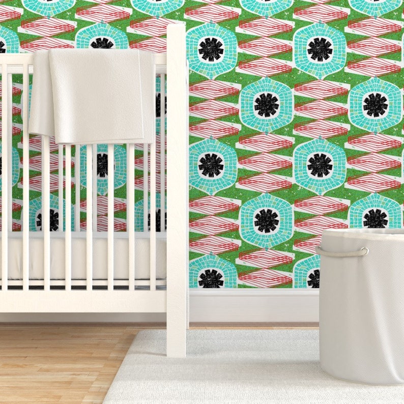 African Mosaic Wallpaper African Mosaic by Ottomanbrim - Etsy