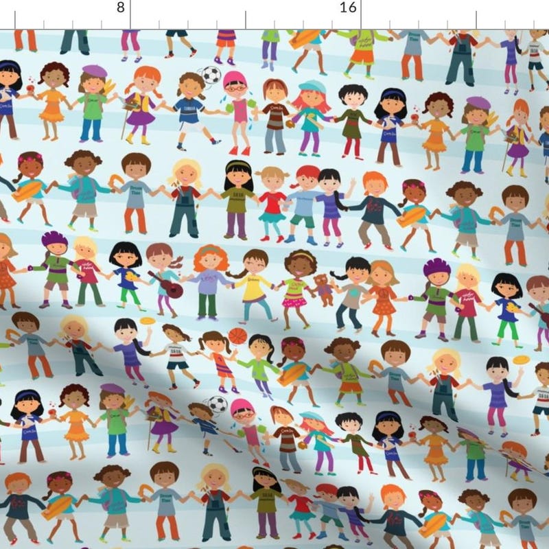 Fabric With People - Etsy
