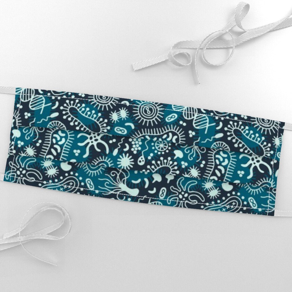 Cells and Germs Fabric Microbes Ditsy by Heleen Vd Thillart | Etsy