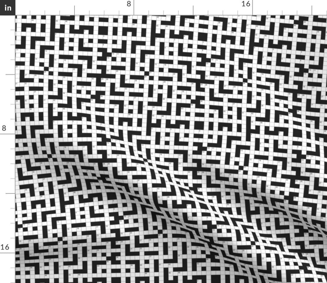 Crossword Fabric Cryptic Crossword by Aussienisi Crossword Puzzle Games ...