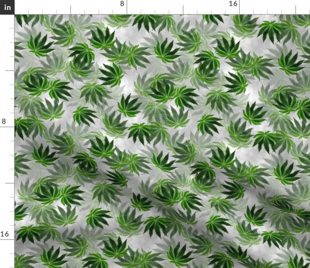 Marijuana Fabric Elegant Indica Leaves Light by Camomoto Marijuana ...