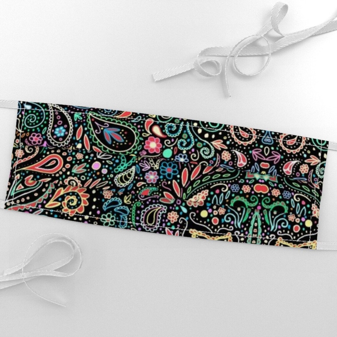 Rainbow Abstract Paisley Fabric Blacklight Chalkboard | Etsy