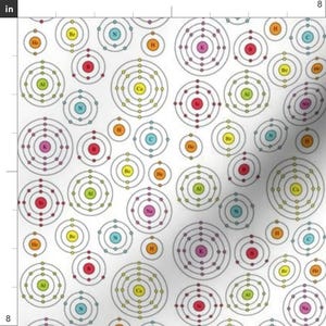Atom Fabric - Periodic Shells (ditsy) by Robyriker - Atomic Periodic ...