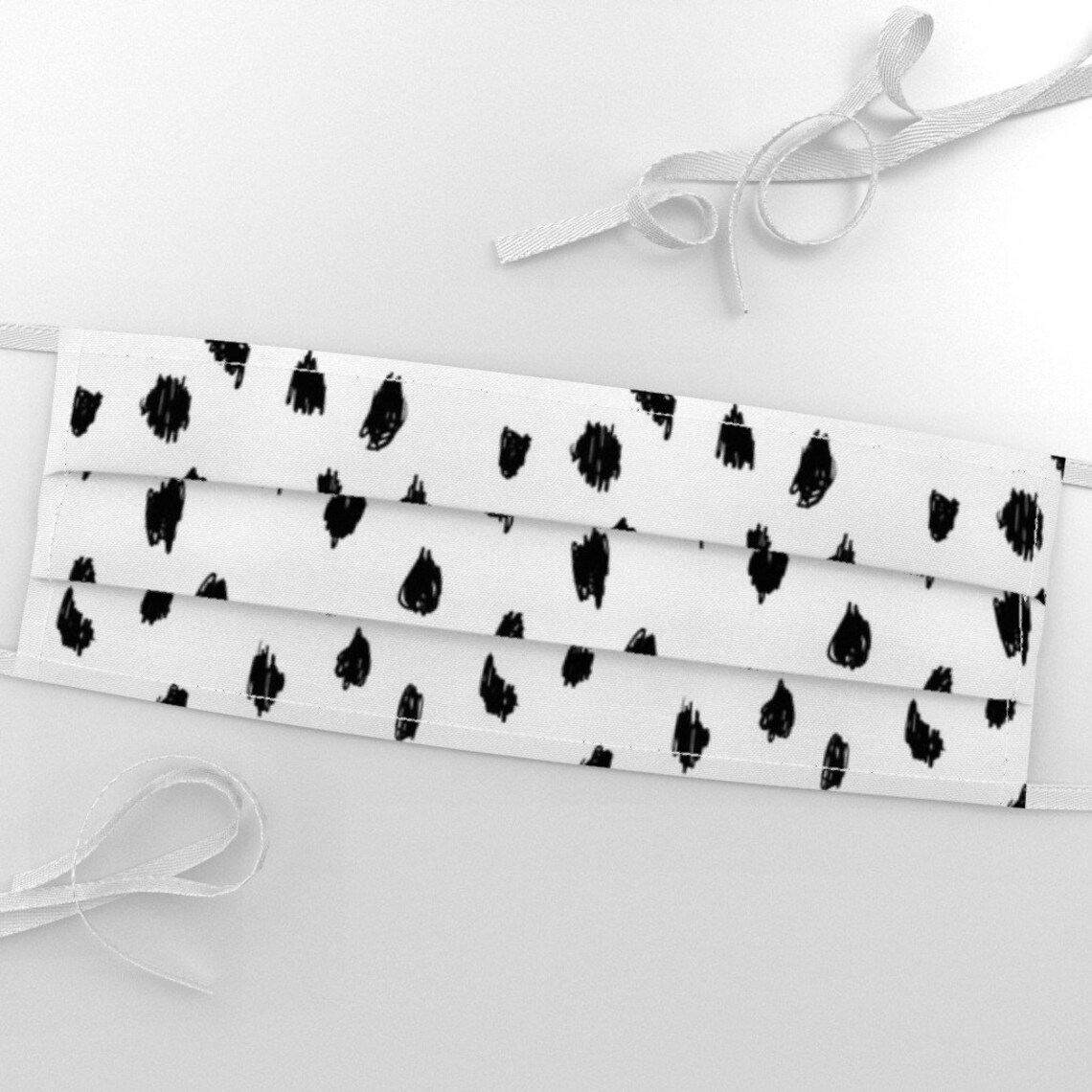 Spots Doodled Sketch Fabric Seeing Spots in Porcelain by - Etsy