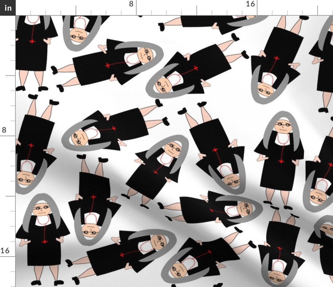 Nuns Fabric Nun in Traditional Habit by Hot4tees Bgyahoo - Etsy