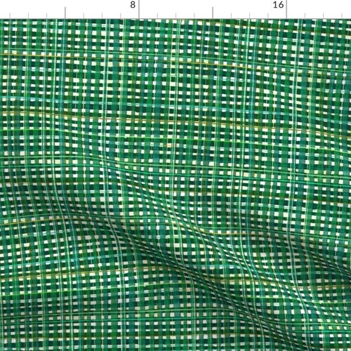 Green Plaid Fabric Noël Plaid green Med by Nouveau - Etsy