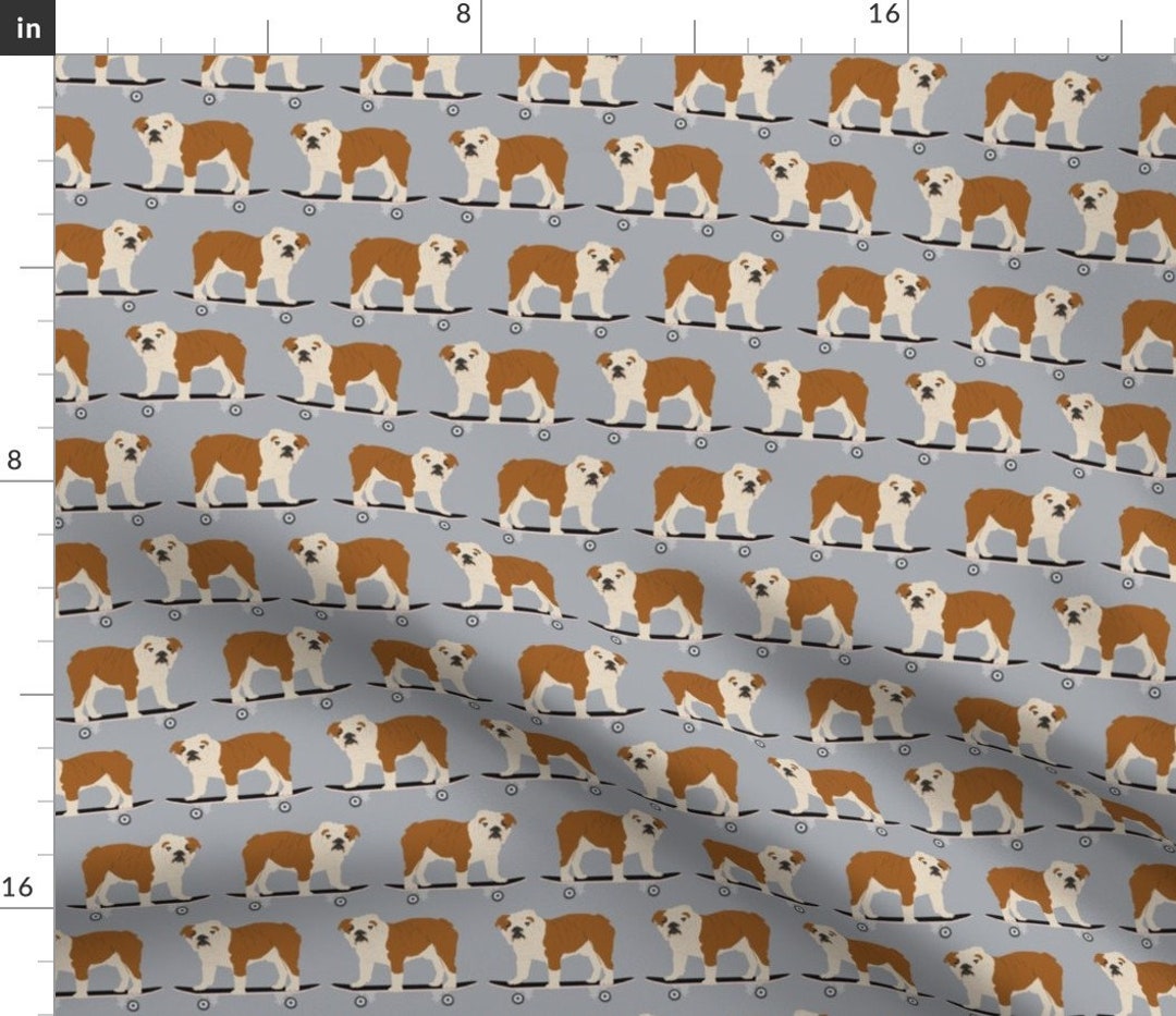 English Bulldog Fabric English Bulldog Skateboard Boys Kids Baby ...