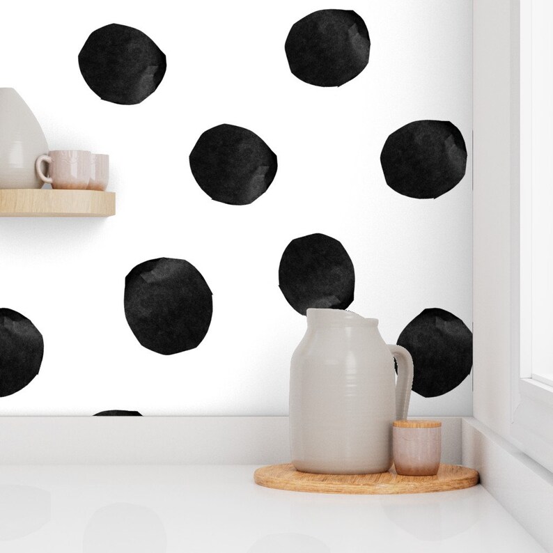 Large Dot Wallpaper Large Cut Paper Dots by Patrice N - Etsy