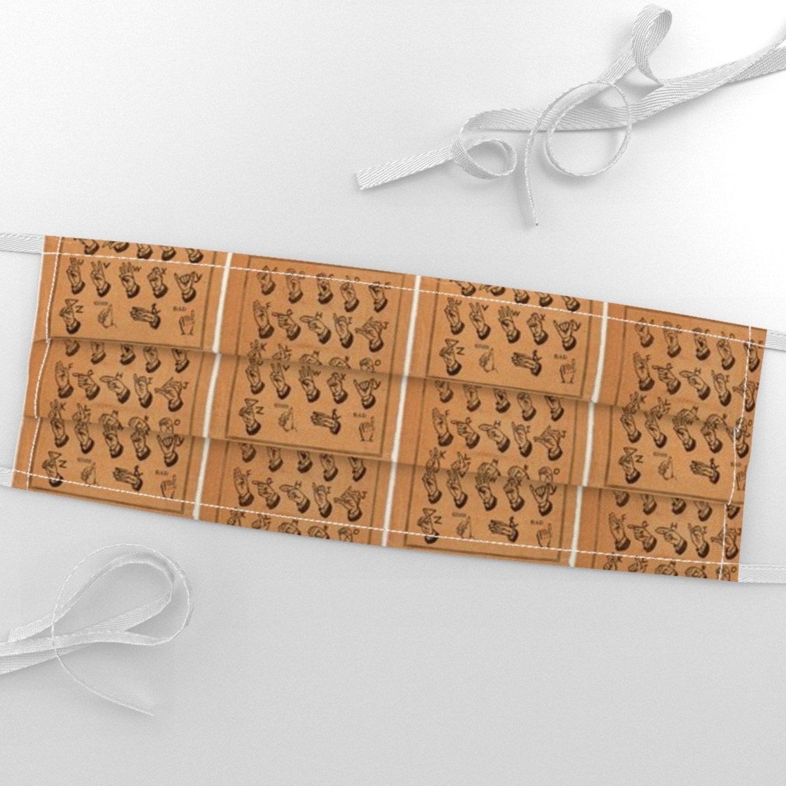 Vintage Sign Language Fabric Sign Language Alphabet Cards by | Etsy