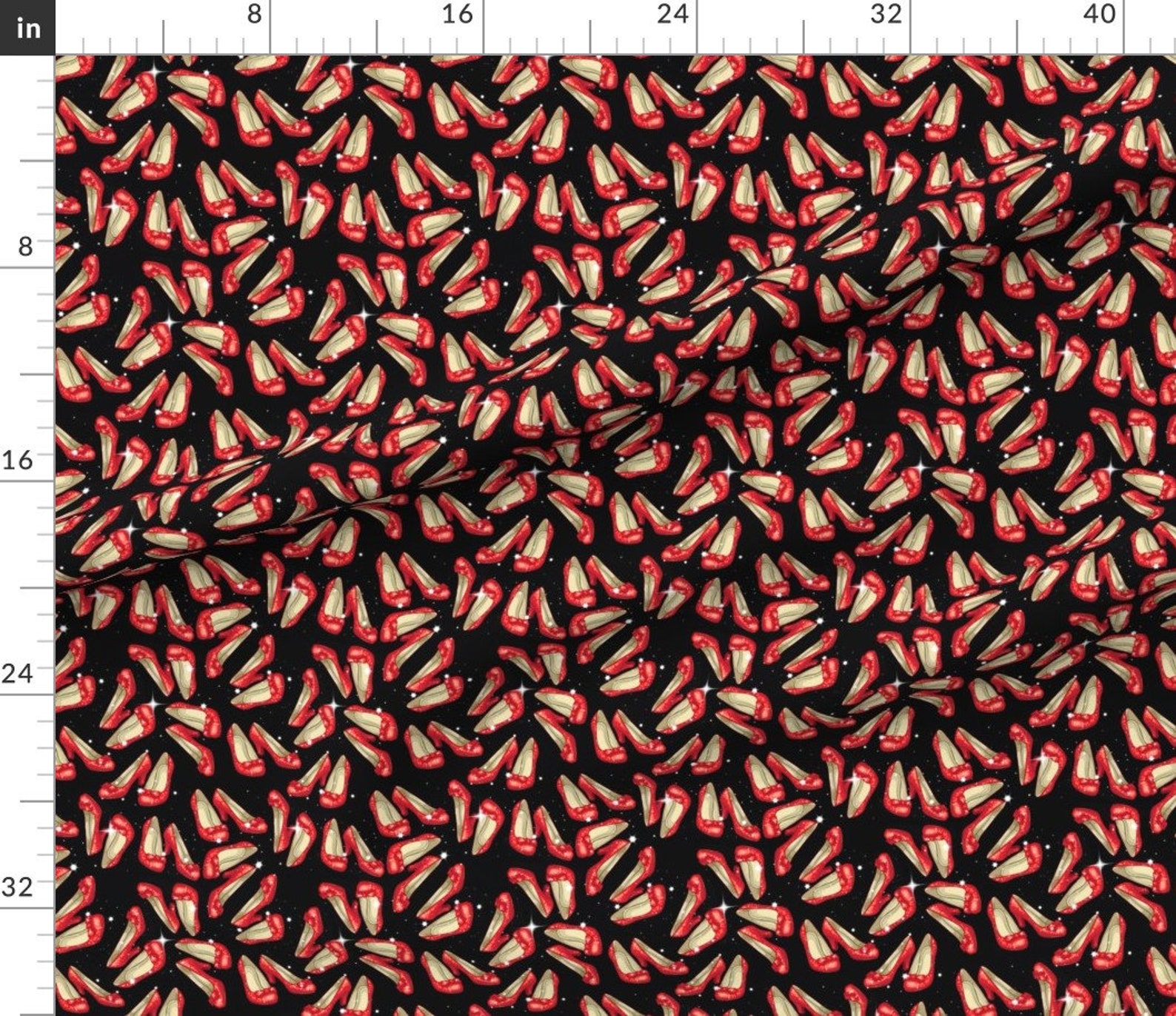 Ruby Slippers Fabric Ruby Slippers by Whimzwhirled Ruby - Etsy