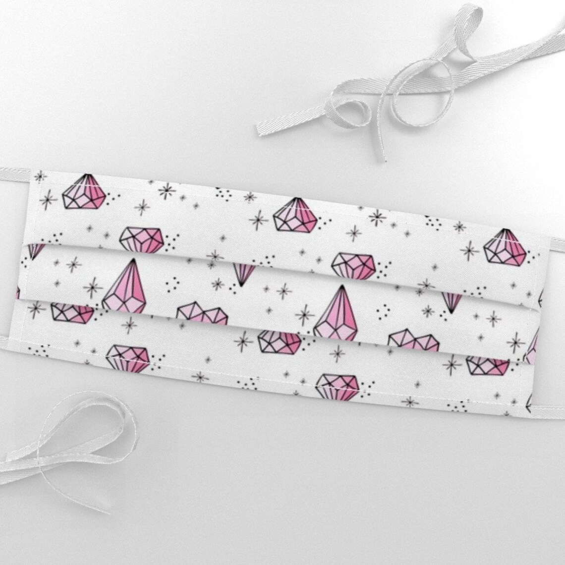 Pink Jewels Fabric Jewels Pink by Howjoyful Jewels Crystal - Etsy