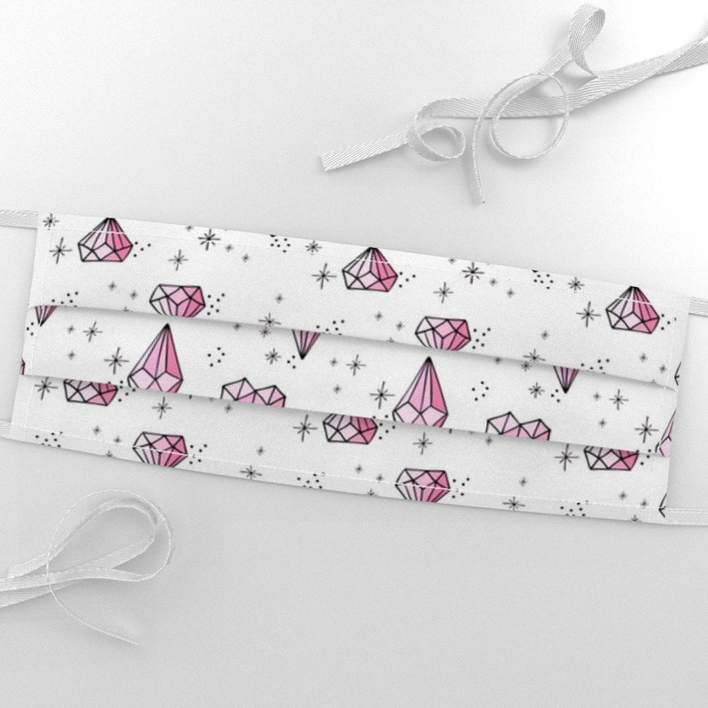 Pink Jewels Fabric Jewels Pink by Howjoyful Jewels Crystal - Etsy