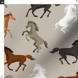 Wild Horses Fabric - Running Wild by Floramoon Designs - Wild Horses ...