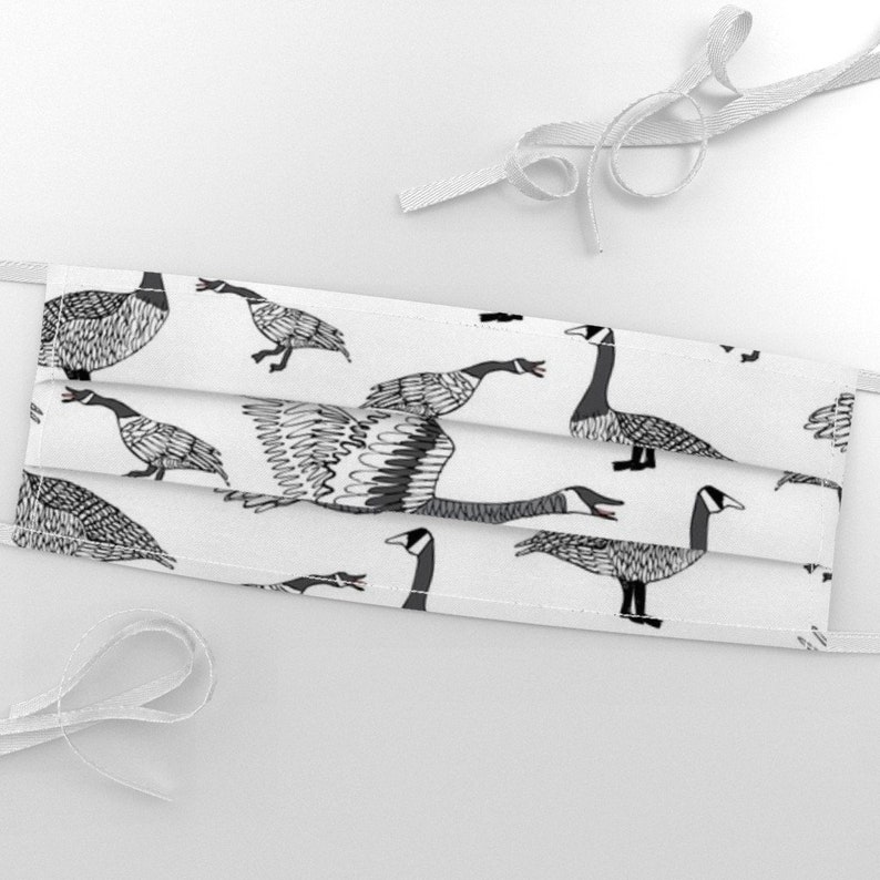 Canadian Geese Fabric Geese by Lprspr Flying Birds Black | Etsy