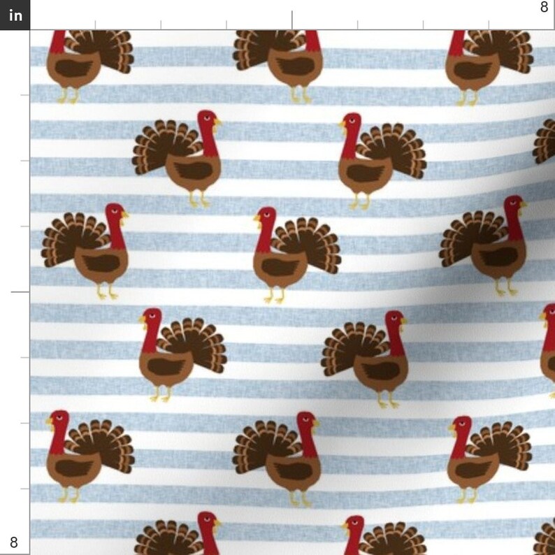 Turkey Fabric Turkey Thanksgiving Fabric Turkey Fall - Etsy