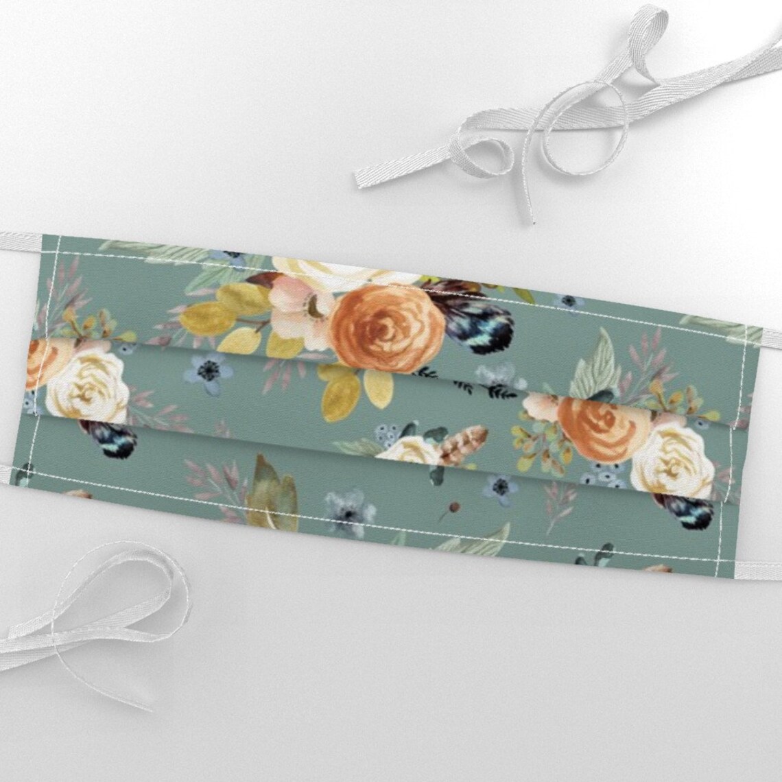 Bohemian Roses Fabric Western Autumn Dry Green by Shopcabin - Etsy