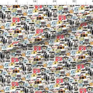 Retro Camera Fabric Make It Snappy by Pennycandy Vintage Retro Camera ...
