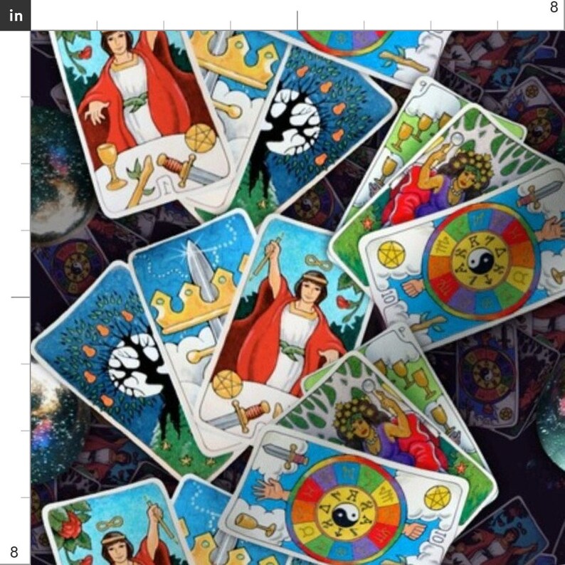 Tarot Card Shuffle Fabric the Hallmark Tarot by Hannafate | Etsy