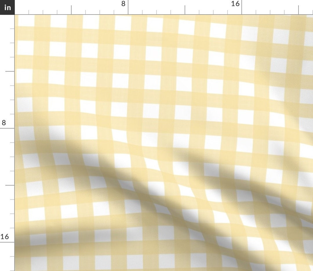 Pale Yellow Check Fabric 1 Buffalo Plaid by Danika_herrick Spring ...