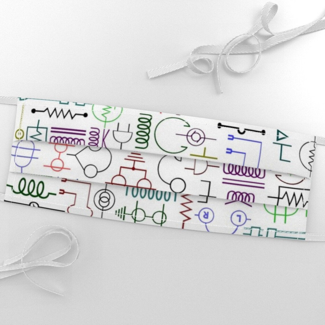 Electrical Fabric Electrical Symbols Color by Jabiroo | Etsy