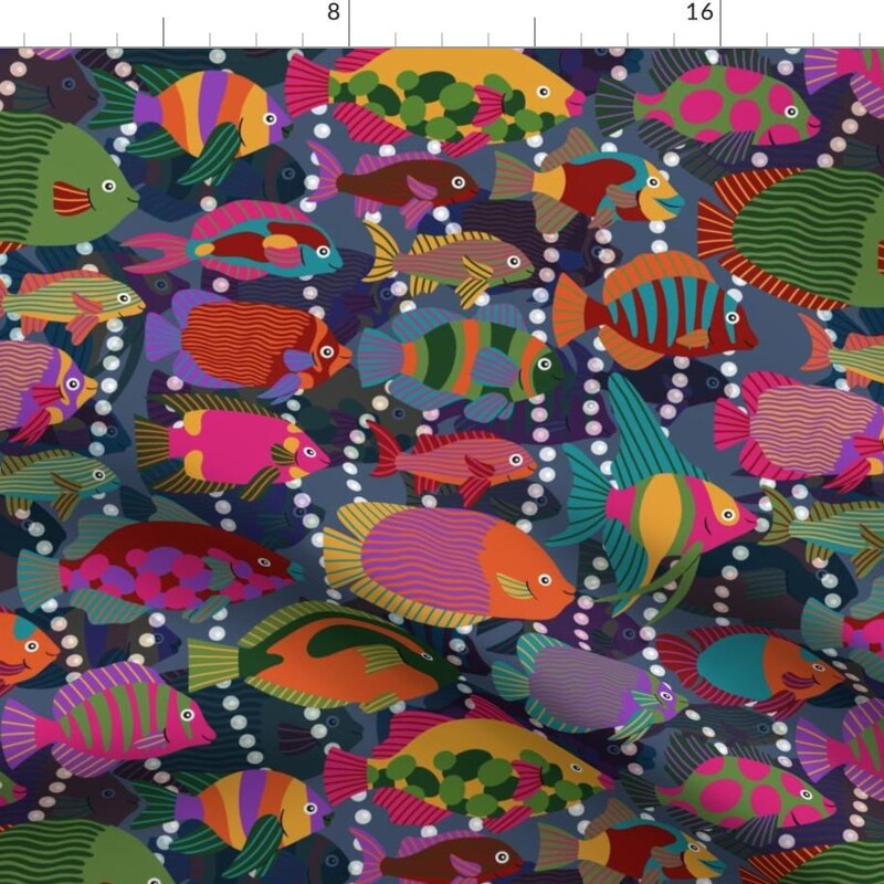 Tropical Fish Fabric - Etsy
